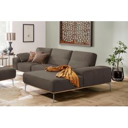 Ecksofa W.Schillig, B:319cm H:88cm T:178cm, braun, Longlife Xtra-Leder Z73: Naturwalkleder der Luxusklasse aus den erlesensten Rohhäuten. Hautstärke