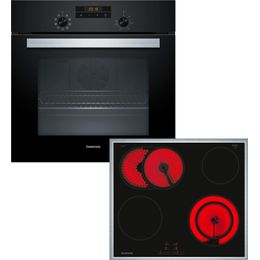 Constructa Backofen-Set "CX3BS605", schwarz, Herdsets