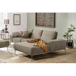 Ecksofa W.Schillig, B:279cm H:88cm T:178cm, beige, Longlife Xtra-Leder Z73: Naturwalkleder der Luxusklasse aus den erlesensten Rohhäuten. Hautstärke