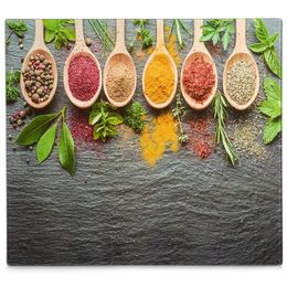 zeller PRESENT Herd-Abdeckplatte "SPICES", B/H/L: 56cm x 50cm, bunt, Herdabdeckplatten, aus ESG-Sicherheitsglas hergestellt