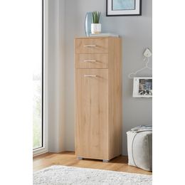 Kombikommode Priess, B:41cm H:135cm T:38cm, braun, Holzwerkstoff, Schlafzimmer, Sideboards