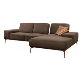 Ecksofa W.Schillig, B:279cm H:88cm T:178cm, braun, Longlife Xtra-Leder Z73: Naturwalkleder der Luxusklasse aus den erlesensten Rohhäuten. Hautstärke
