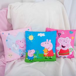 Dekokissen Peppa Pig, B:40cm H:2,5cm L:40cm, bunt, Polyester, Kinderzimmer, Dekokissen_Sitzkissen_Kissenh&uuml;llen, "Peppa Pig", hochfarbig bedruckt