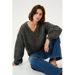 Kaffe Pullover in Anthrazit - 56% | Größe S | Damen-pullover-cardigans