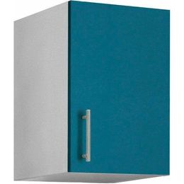 Wiho-K&uuml;chen H&auml;ngeschrank WIHO K&Uuml;CHEN, B:50cm H:56,5cm T:35cm, blau, K&uuml;che, Schr&auml;nke, "Kiel", 50 cm breit