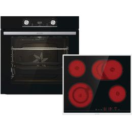 Gorenje Backofen-Set "Steam Set", Energieeffizienz: A (A+++-D), schwarz, Herdsets, AirFry-Funktion