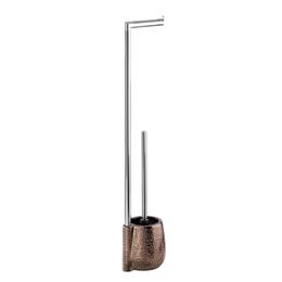 Wenko Stand WC-Garnitur 'Marrakesh' 2-in-1 Keramik braun mit Glanzstruktur