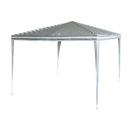 Pavillon grün/weiß 300 x 300 x 250 cm