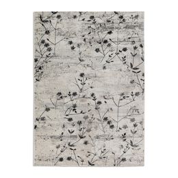 Astra Teppich 'Antea' Blumen schwarz 160 x 230 cm