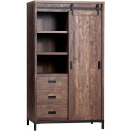 Barschrank OMG DESIGN "Stanley", braun (espresso), B:120cm H:170cm T:45cm, Spanplatte, Schränke