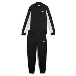 Trainingsanzug Puma "POLY BASEBALL SUIT CL", Damen, Gr. S, schwarz (Puma schwarz), Trikot, Obermaterial: 100% Polyester, colorblocking, sportlich, regular fit, Sportanzüge