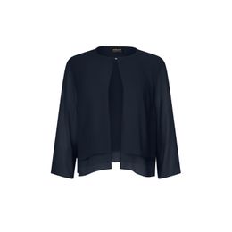 Kurzblazer "HERMANN LANGE Collection Kurzblazer Celine", Damen, Gr. 36, blau (marine), 100% Polyester, HERMANN LANGE Collection, Blazer