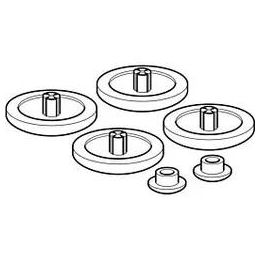 Geberit Sitz-/Deckelpuffer 598094000 zu WC-Sitzen, 1 Satz, weiß