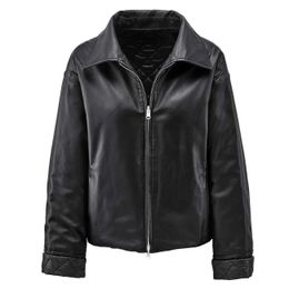 Oconi Lammnappa/Nylon-Wendejacke, 42 - Schwarz, aus Leder