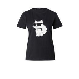 K by KARL LAGERFELD Karl Lagerfeld T-Shirt 'Ikonik 2.0' Damen Gr&ouml;&szlig;e L schwarz / wei&szlig;