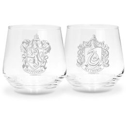 Harry Potter Gryffindor & Slytherin Glas-Set durchsichtig ABYVER290