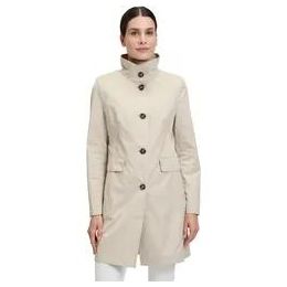 Sommerjacke Gil Bret "Gil Bret Sommermantel mit Stehkragen", Damen, Gr. 42, beige (silber beige), Obermaterial: 58% Baumwolle, 42% Polyester. Futter: 100% Polyester., klassisch, tailliert, Langarm, Jacken