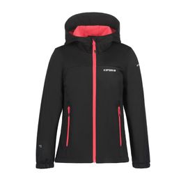 Softshelljacke Icepeak "KULM JR", Kinder, Gr. 140, pink (hot pink), Softshell, Obermaterial: 100% Polyester, sportlich, A-Linie hüftlang, Langarm elastischer Bund mit innenliegendem Gummizug, Jacken