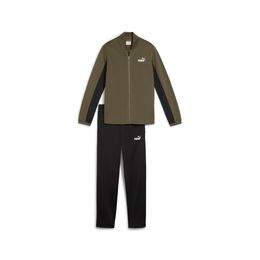 Trainingsanzug Puma "POLY BASEBALL SUIT B", Kinder, Gr. 128, grün (loden grün), Trikot, Obermaterial: 100% Polyester, colorblocking, sportlich, regular fit, Sportanzüge