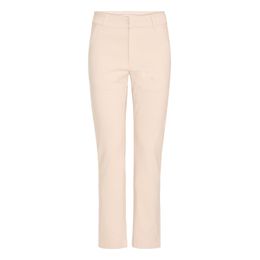 Chinohose B.Young "Chinohose BYDIXI STRAIGHT PANTS -", Damen, Gr. 34, N-Gr, braun (humus), Obermaterial: 75% Viskose LENZING ECOVERO CV LenzEcov. 21% Nylon NY. 4% Elasthan EL., regular fit, Hosen