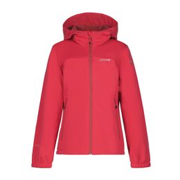 Softshelljacke Icepeak "KULM JR", Kinder, Gr. 128, lila (raspberry), Softshell, Obermaterial: 100% Polyester, sportlich, A-Linie hüftlang, Langarm elastischer Bund mit innenliegendem Gummizug, Jacken