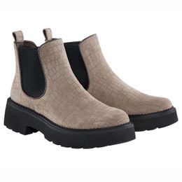 Green Comfort Chelsea-Boots, 40 - Taupe, aus Leder