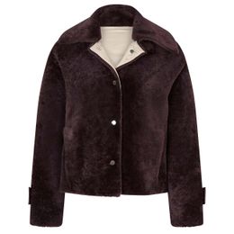 Studio AR Lammfell-Wende-Kurzjacke, 40 - Bordeaux/Greige, Damen, aus Lammfell