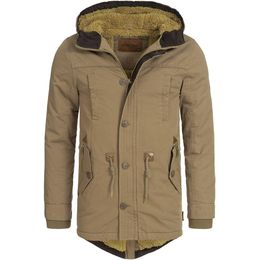 INDICODE JEANS Parka 'Barge' Herren Gr&ouml;&szlig;e XXL brokat / dunkelbraun / oliv