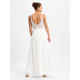 HEY KYLA Abendkleid Damen Größe 32 weiß Winterkleid