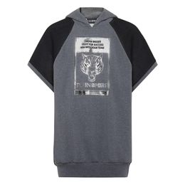 Plein Sport Sweatshirt 'Tiger' Herren Größe XXL dunkelgrau / schwarz / weiß