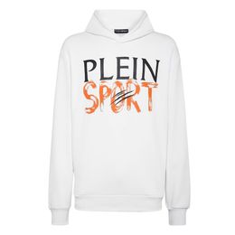 Plein Sport Sweatshirt Herren Größe 5XL hellorange / schwarz / weiß