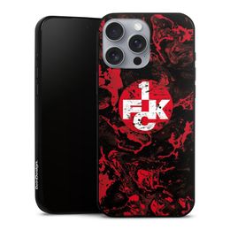 DeinDesign iPhone 16 Pro Max Handy Slim Case extra d&uuml;nn Silikon Handyh&uuml;lle schwarz H&uuml;lle 1. Fc Kaiserslautern 1. Fck Logo Silikon Slim Case