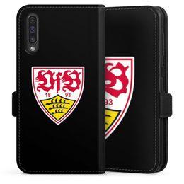 DeinDesign Galaxy A50 Handy Klapph&uuml;lle Handyh&uuml;lle aus Kunst Leder schwarz Flip Case Vfb Stuttgart Coat Of Arms Official Licensed Product Sideflip mit Lasche