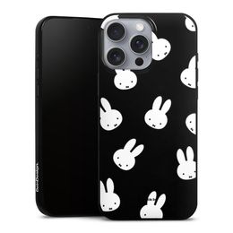 DeinDesign iPhone 16 Pro Max Handy Slim Case extra d&uuml;nn Silikon Handyh&uuml;lle schwarz H&uuml;lle Muster Miffy Transparent Silikon Slim Case