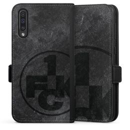 DeinDesign Galaxy A50 Handy Klapph&uuml;lle Handyh&uuml;lle aus Kunst Leder schwarz Flip Case Concrete 1. Fc Kaiserslautern 1. Fck Sideflip mit Lasche