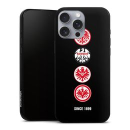 DeinDesign iPhone 16 Pro Max Handy Slim Case extra d&uuml;nn Silikon Handyh&uuml;lle schwarz H&uuml;lle Eintracht Frankfurt Soccer Sge Silikon Slim Case