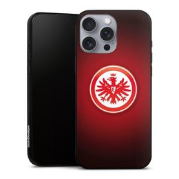 DeinDesign iPhone 16 Pro Max Handy Slim Case extra d&uuml;nn Silikon Handyh&uuml;lle schwarz H&uuml;lle Official Licensed Product Coat Of Arms Eintracht Frankfurt Silikon Slim 