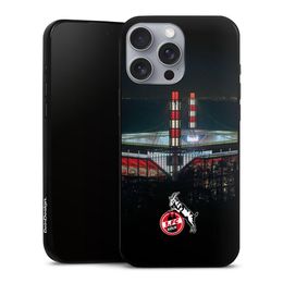 DeinDesign iPhone 16 Pro Max Handy Slim Case extra d&uuml;nn Silikon Handyh&uuml;lle schwarz H&uuml;lle Stadium 1. Fc K&ouml;ln Official Licensed Product Silikon Slim Case