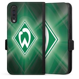 DeinDesign Galaxy A50 Handy Klapph&uuml;lle Handyh&uuml;lle aus Kunst Leder schwarz Flip Case Sv Werder Bremen Coat Of Arms Official Licensed Product Sideflip mit Lasche