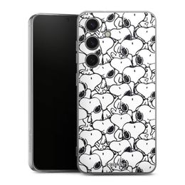 DeinDesign Galaxy S25 Handy Silikon H&uuml;lle Case transparent Handyh&uuml;lle Peanuts Snoopy Muster Silikon Case