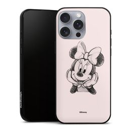 DeinDesign iPhone 16 Pro Max Handy Slim Case extra d&uuml;nn Silikon Handyh&uuml;lle schwarz H&uuml;lle Official Licensed Product Disney Minnie Mouse Silikon Slim Case