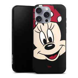 DeinDesign iPhone 16 Pro Max Handy Slim Case extra d&uuml;nn Silikon Handyh&uuml;lle schwarz H&uuml;lle Disney Minnie Mouse Official Licensed Product Silikon Slim Case