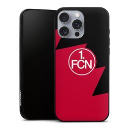 DeinDesign iPhone 16 Pro Max Handy Slim Case extra d&uuml;nn Silikon Handyh&uuml;lle schwarz H&uuml;lle 1. Fcn 1. Fc N&uuml;rnberg Merchandise Silikon Slim Case