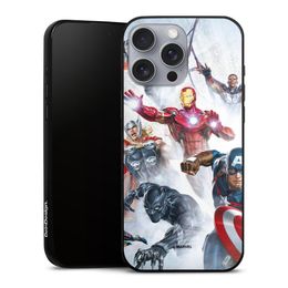 DeinDesign iPhone 16 Pro Max Handy Slim Case extra d&uuml;nn Silikon Handyh&uuml;lle schwarz H&uuml;lle Marvel Avengers Official Licensed Product Silikon Slim Case