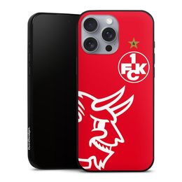 DeinDesign iPhone 16 Pro Max Handy Slim Case extra d&uuml;nn Silikon Handyh&uuml;lle schwarz H&uuml;lle Star Devil 1. Fc Kaiserslautern Silikon Slim Case