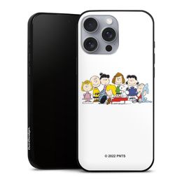 DeinDesign iPhone 16 Pro Max Handy Slim Case extra d&uuml;nn Silikon Handyh&uuml;lle schwarz H&uuml;lle Peanuts Kindheit Merchandise Silikon Slim Case