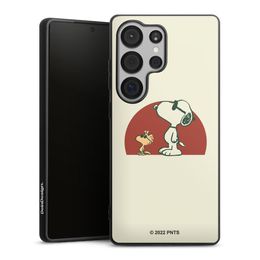 DeinDesign Galaxy S25 Ultra Handy Premium Silikon H&uuml;lle Handyh&uuml;lle schwarz Case Snoopy Official Licensed Product Kindheit Silikon Premium Case