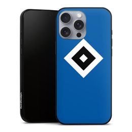 DeinDesign iPhone 16 Pro Max Handy Slim Case extra d&uuml;nn Silikon Handyh&uuml;lle schwarz H&uuml;lle Logo Hsv Hamburger Sv Silikon Slim Case