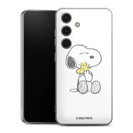DeinDesign Galaxy S25 Handy Silikon H&uuml;lle Case transparent Handyh&uuml;lle Snoopy Love Peanuts Silikon Case