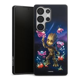 DeinDesign Galaxy S25 Ultra Handy Premium Silikon H&uuml;lle Handyh&uuml;lle schwarz Case Baby Groot Marvel Guardians Of The Galaxy Silikon Premium Case